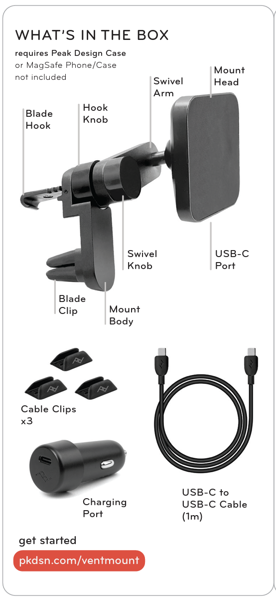 Installing & Removing The Peak Design Vent Mount – Peak Design Support ...